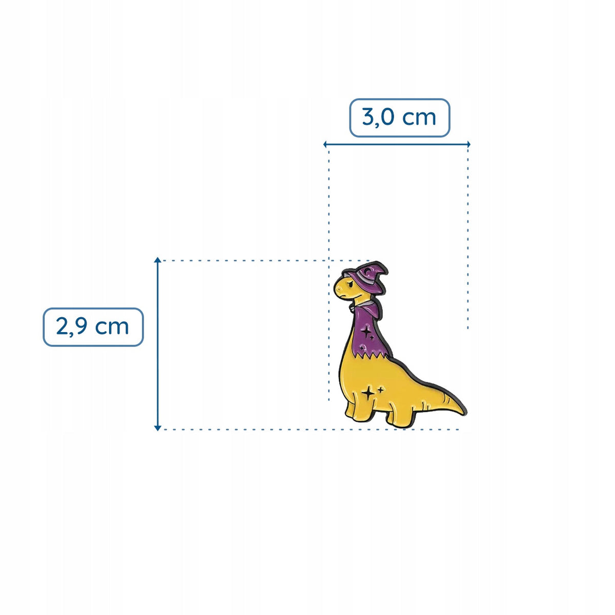 Dinosaur wizard enamel pin – Pinets LLC